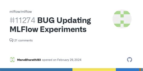 Bug Updating Mlflow Experiments · Issue 11274 · Mlflowmlflow · Github