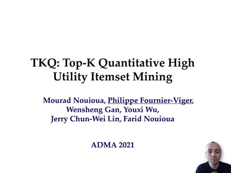 Video Tkq Top K Quantitative High Utility Itemset Mining The Data Blog