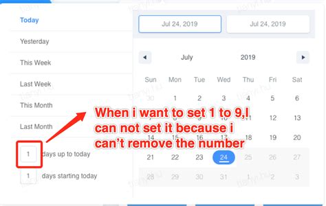 can t remove number when definedrange input field remain one number