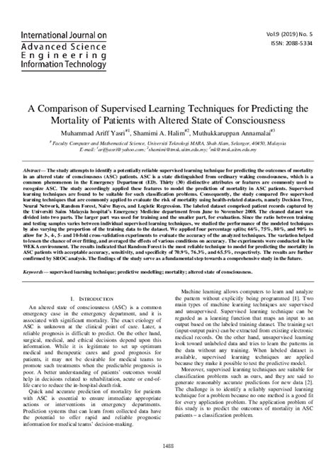 Pdf A Comparison Of Supervised Learning Techniques On The Task Of Physical Activity Recognition