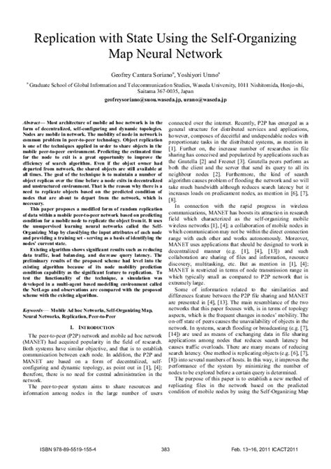 Pdf Replication With State Using The Self Organizing Map Neural Network