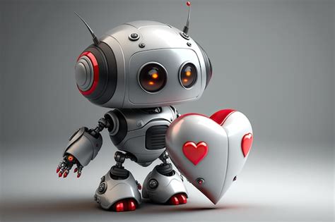 Premium Ai Image A Robot With A Heart On Its Chest
