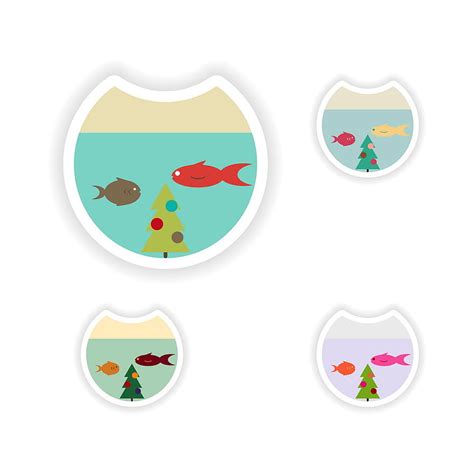 세련 된 개념 종이 스티커 크리스마스 트리 및 벡터 Ai Eps Uidownload