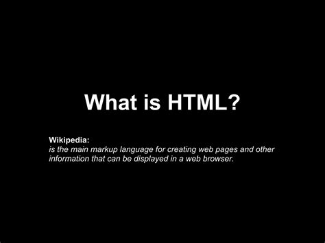 Introduction To Html And Css Ppt