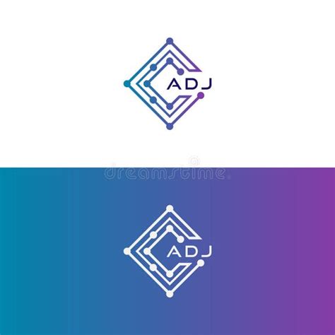 Adj Tech Initial Logo Design Icon For Technology Digital Tech Business Adj Tech Logo Adj