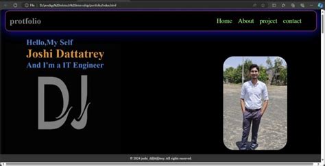 joshi dattatrey on linkedin webdevelopment portfolio html css