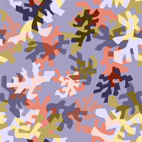 Modern Abstract Multicolor Layered Of Geometric Signs Pastel Muted Colors Stock Illustration