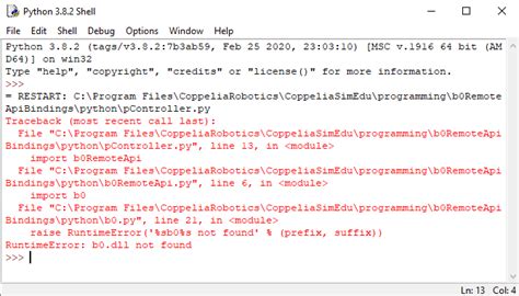 Python Coppeliasim