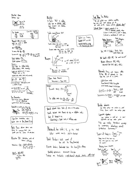 ECON Final Exam Cheat Sheet ECON Studocu