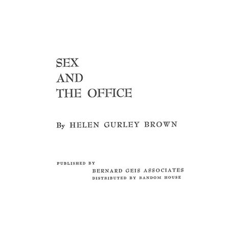 Sex And The Office 1964 Brown Helen Gurley Chairish