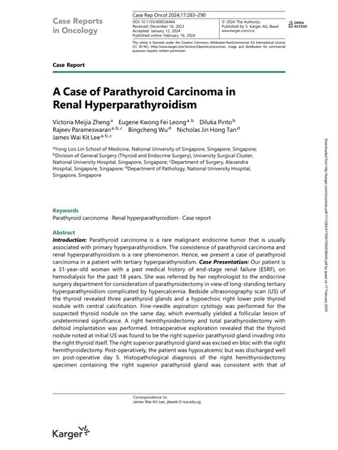 Pdf A Case Of Parathyroid Carcinoma In Renal Hyperparathyroidism