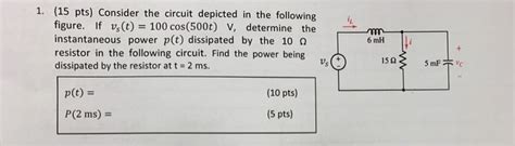 Solved Pts Consider The Circuit Depicted In The Chegg Com