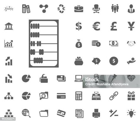주 판 카운터 아이콘 돈과 금융 아이콘 집합된 벡터 아이콘입니다 가방에 대한 스톡 벡터 아트 및 기타 이미지 가방 그래프 금융 Istock