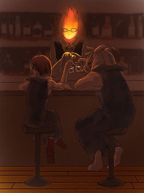 Tweet multimediali di ぴのすけ y r k TwitterAsriel Dreemurr chara e grillby Anime