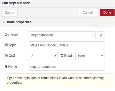 using node red to create multiple devices and dashboards via mqtt databoom