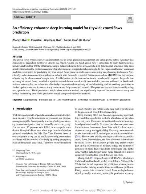 An Efficiency Enhanced Deep Learning Model For Citywide Crowd Flows