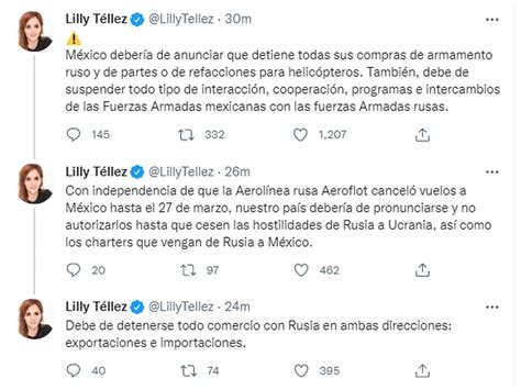 Lilly Téllez Llamó A Detener Cualquier Tipo De Comercio Entre México Y