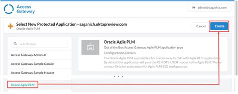 Create The Oracle Agile Plm Application Okta Access Gateway