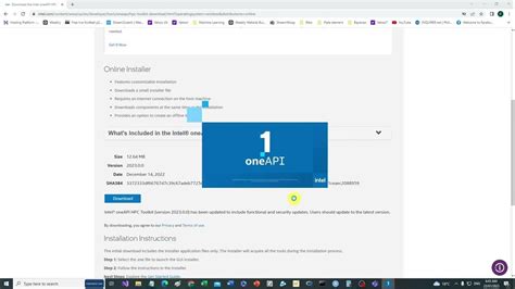 Installing Intel Oneapi Youtube