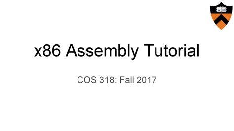 X86 Assembly Tutorial Study Notes Design Docsity