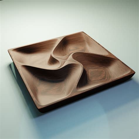 3D 3D MODEL STL FILE SERVING TRAY 1 FOR CNC ENGRAVING MACHINE Model