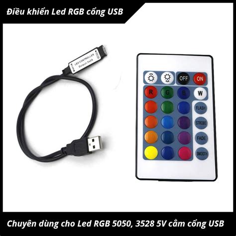 Mua Bộ điều Khiển đèn Led Rgb Cổng Usb 5v đến 24v Có Remote điều Khiển Từ Xa Giá Rẻ Nhất Tecki Vn
