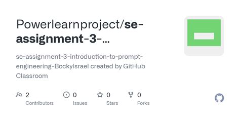 github powerlearnproject se assignment 3 introduction to prompt