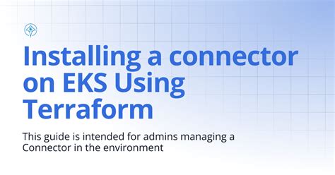 installing a connector on eks using terraform apono