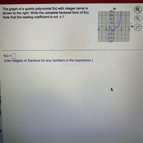 solved ay 202 the graph of a quintic polynomial f x with
