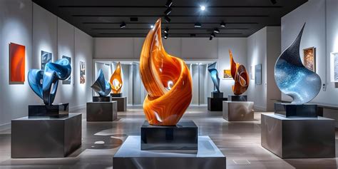 Exhibition Of Sculptures In Art Gallery Concept Sculptures Art Gallery