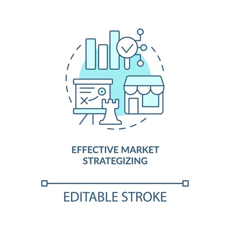 Effective Market Strategizing Turquoise Concept Icon Development