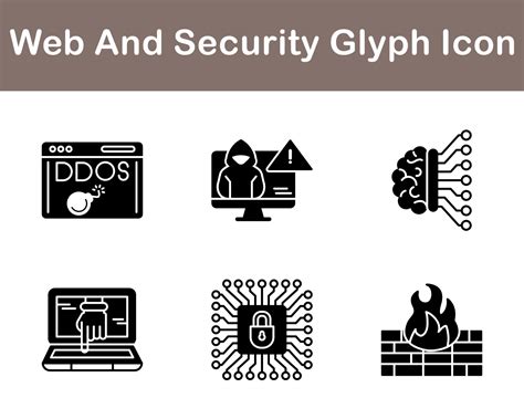 Web And Security Vector Icon Set 20268442 Vector Art At Vecteezy
