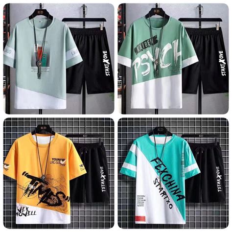 เสื้อ กางเกงขาสั้น ผ้าเบา ไม่หด ไม่ย้วย เสื้อยืดคอกลมสีพื้น ลายใหม่สวยผ้าดีใส่สบาย ได้ทั้งเสื้อ