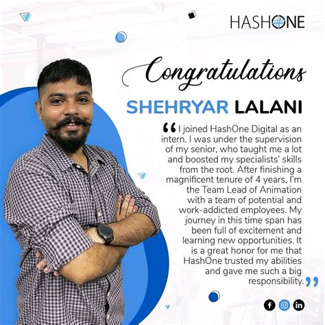 Shehryar Lalani On Linkedin Thankyou ️ Hashone Digital Recruitment
