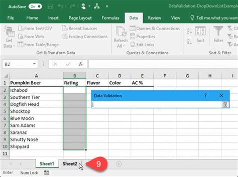 How To Create Drop Down Lists Using Data Validation In Microsoft Excel
