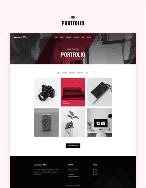 UI Web Template Design For Web Design Agency On Behance
