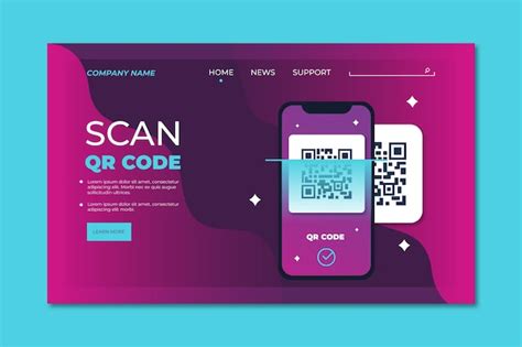 free vector qr code verification landing page template