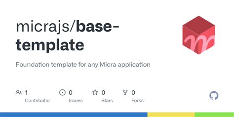 github micrajs base template foundation template for any micra
