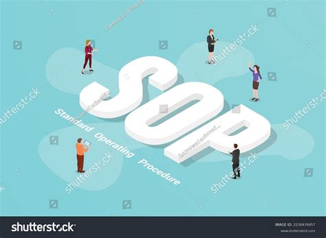 Sop Standard Operating Procedure Big Text Stock Vector Royalty Free
