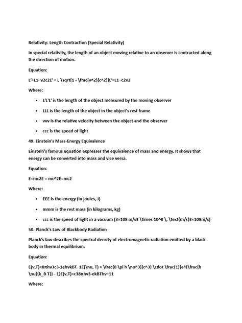 Relativity Length Contraction Special Relativity Pdf