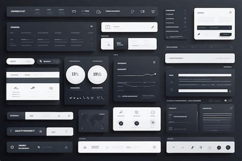 Modern Web Design Elements Frame Template On White Background Web Elements Premium Ai