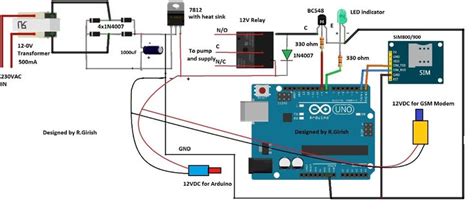 Gsm Pump Motor Controller Circuit Using Arduino Fotografie Projecten