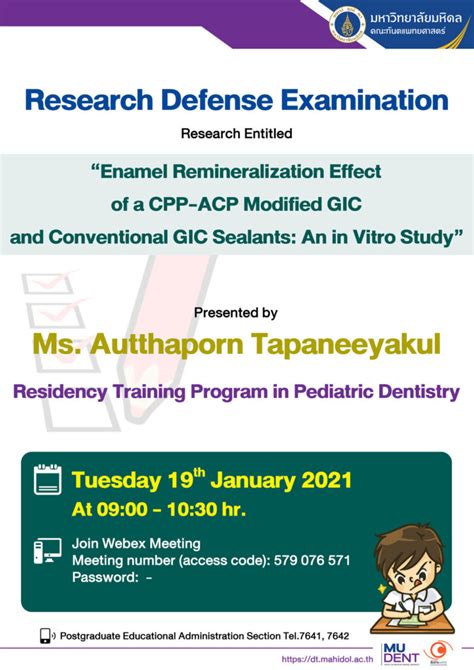Research Defense Examination Research Entitled “enamel Remineralization