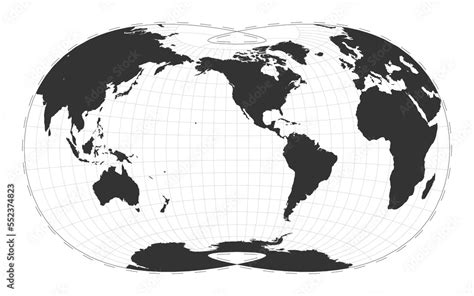 Vector World Map Laskowski Tri Optimal Projection Plan World