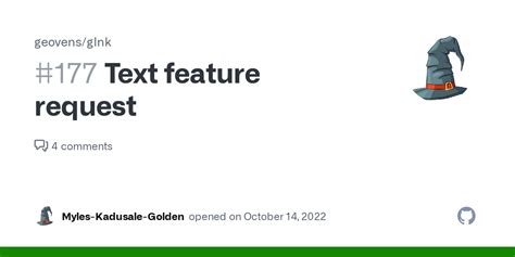 text feature request · issue 177 · geovens gink · github