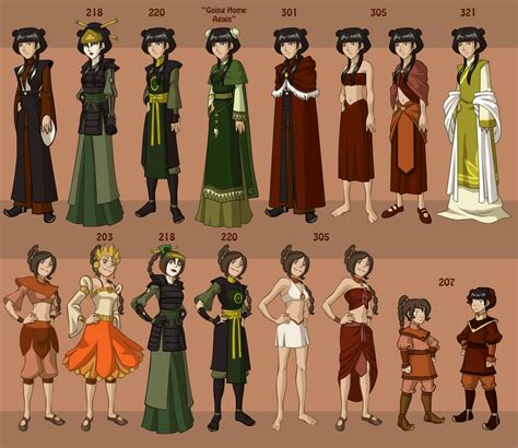 Avatar The Last Airbender Characters Wardrobe