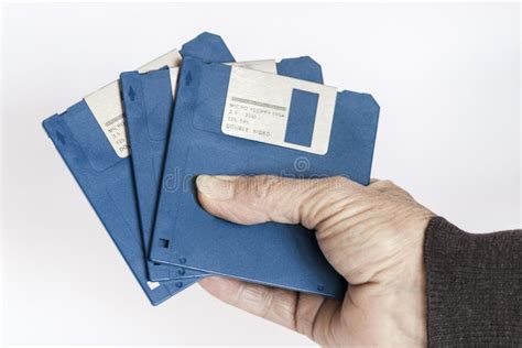 Floppy Disks In The Hand Stock Photo Image Of Computer
