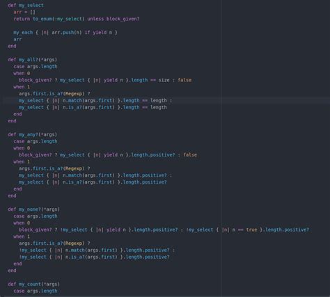 Github Amiraabouhadidenumerablemethods Rubys Enumerable Methods