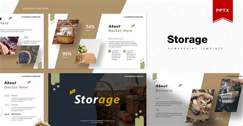 Storage PowerPoint Template 85870 TemplateMonster