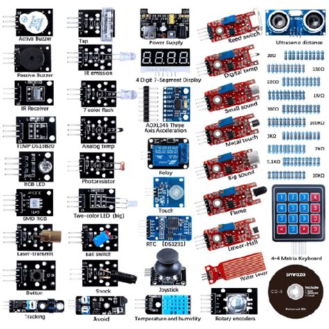Sensors Kit Starterbeginner For Arduino Ktechnics Systems